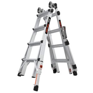 little giant ladders, epic, m17, 17 foot, multi-position ladder, aluminum, type 1a, 300 lbs weight rating, (16817-818)