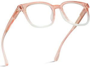 wearme pro - square oversized women elegant classic blue light screen glasses (blaze tortoise)