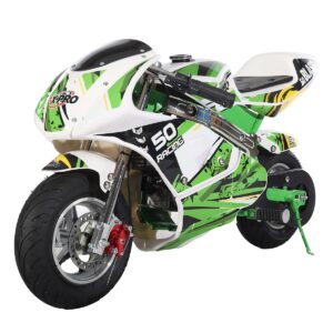 x-pro blast mini gas pocket bike, kids mini bike, gas-powered mini pocket motorcycle, perfect mini pocket bike for kids(green)