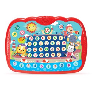 learning tablet for toddlers 1-3 - educational abc toy to learn alphabet, number, music & words - early development electronic learning & activity game, suitable for 1 2 3 year old boys & girls