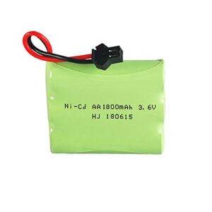 parts & accessories 2pcs 3.6v nicd battery pack 3.6v 1800mah ni-cd battery for remote control toy car boat truck model rc toys battery - (color: 1pcs)