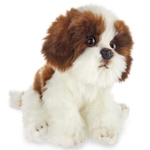 bearington collection bentley the shih tzu stuffed animal, 13 inch stuffed dog