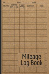 mileage log book: vehicle mileage journal for business or personal taxes / automotive daily tracking miles record book / odometer tracker logbook / automobile, truck or car owner gift notebook