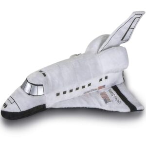 artcreativity stuffed space shuttle plush toy for kids – 14.5 inch soft and cuddly astronaut spaceship - cute nursery décor and bedtime toy, best gift for birthday or baby shower