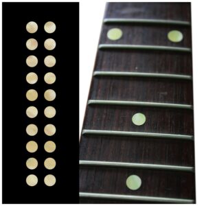 inlaystickers 1/4"(6.35mm) dot fret markers - aged white pearl