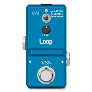 vsn looper pedal electric guitar effect looping record for 10 minutes and mini size loops 3 mode tf card transmission port