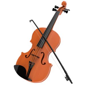 hey! play! kid’s toy violin with 4 adjustable strings and bow - musical sounds- realistic-looking instrument for learning classical music