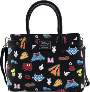 loungefly x disney classic character clothing crossbody purse (one size, multi)