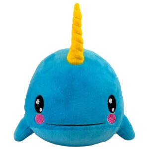 bleacher creatures kuricha 6" narwhal sitting plush - soft chibi inspired toy