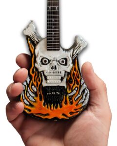 axe heaven official george lynch signature esp flaming skull mini guitar replica