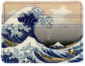 monarque rfid slim wallet (hokusai - the great wave of kanagawa)