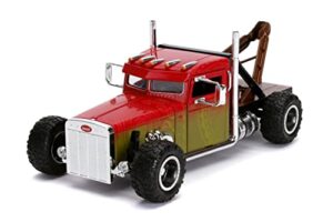 fast & furious presents: hobbs & shaw hobbs' 1:24 custom peterbilt truck die-cast car, toys for kids and adults