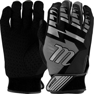 marucci tesoro baseball batting gloves, black, small