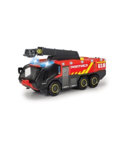 dickie toys - 24 inch airport crash tender fire truck, red