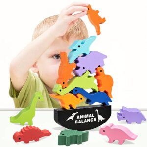 hahagift dinosaur toys for kids 3-5 year old boys gifts, wooden stacking toddler toys for 2 3 4 5 6 year old boys toys, montessori learning toys age 2-6 year old boys christmas & birthday gifts!