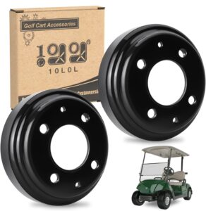 10l0l golf cart brake drum/hub assembly for yamaha g1 g2 g8 g9 g11 g14 g16 g19 g22 g29 1978-up gas or electric golf cart oem# ju0-g6521-00-00 (2 pack)