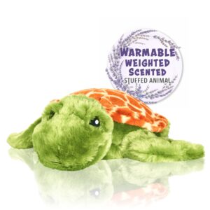 warm pals - tyson turtle - 1.5lbs - cozy microwavable lavender scented plush toys - heated stuffed animal - heatable coolable bedtime comfort plushie