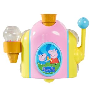 toomies peppa pig bubble ice cream maker bubble bath toy - toddler bath toys bubble maker - peppa pig toy with foam-producing pump action - ages 18 months and up