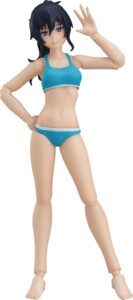 max factory female swimsuit body (makoto) figma action figure, multicolor