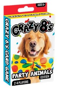 fun a ton crazy 8's card game for kids - the game of crazy 80s kids game toy - colorful design - children ages 6 & up. cards size 4.7" x 3.4". party favor 200139-crazy8-1