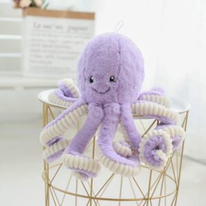 lapeche plush cute octopus dolls soft toy stuffed marine animal for boys girls birthday presents (purple, 16")