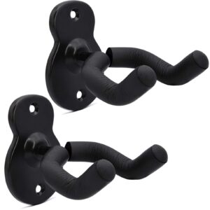 wogod guitar wall mount hangers, guitar wall hanger 2 pack,guitar hanger wall mount for home and studio