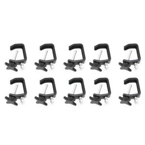 tawelun 10 black c clamp 1-2" truss light mounting clp-03 standard c clamps 44 lbs（20kg）capacity