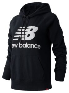 new balance women's nb essentials pullover hoodie, black, small