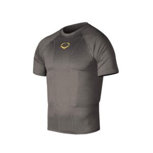 evoshield men's standard rib shirt, charcoal, extra large