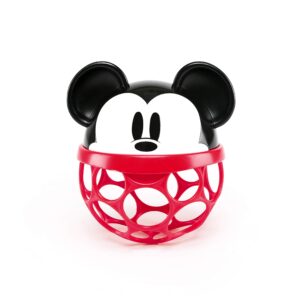 bright starts disney baby minnie & mickey mouse rattle along buddy easy-grasp toy, ages newborn +