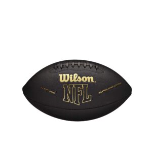 wilson nfl super grip composite football - junior size, black/gold