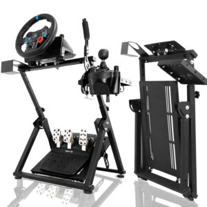 minneer youth x pro racing wheel stand height adjustable with shifter upgrade fit for logitech g25,g27,g29,g920,g923thrustmaster tmx, gaming steering simulator cockpit wheel and pedals not included