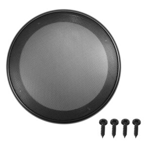 fielect 2pcs 6.5inch speaker grill cover mesh speaker grill decorative circle woofer guard protector cover audio accessories black cloth cover with 8 screws