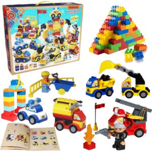 klobroz building blocks for toddlers 2-5, 171 pieces building blocks car set for kids classic large building bricks compatible with all major brands educational toys blocks for all ages