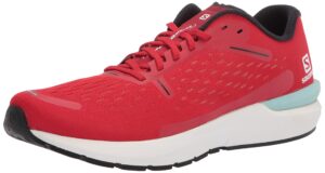 salomon sonic 4 balance running shoes for men, goji berry/white/black, 8.5