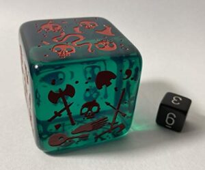 massive gelatinous cube by severed books - 51mm mini and die - six-sided dice - dnd - pathfinder rpg roleplaying game