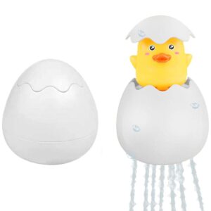 karezonine baby bath toy duck hatching egg squirting rain cloud bathtub water toy with hidden duck surprise toy for filling easter eggs pool floating toy for toddlers boy girl kid birthday christmas