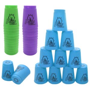 erlsig 36 pack sports stacking cups, quick stacking cups game speed training game for travel party challenge competition