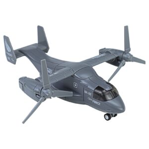 corper toys aircraft military helicopter transport airplane fighter plane army air force die cast pull back toy with lights and sounds for kids (gray)