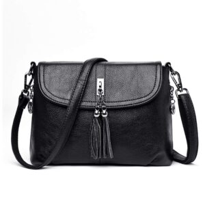 mintegra crossbody bag for women with tassel functional shoulder purse saddle messenger bag