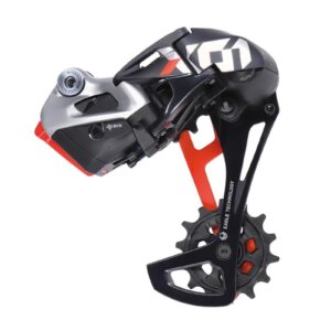 sram, x01 eagle axs, rear derailleur, speed: 12, red