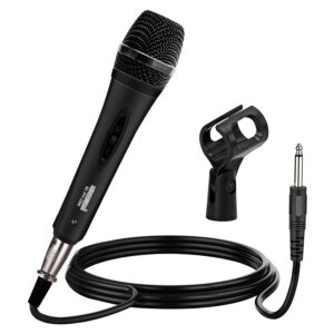 5 core microphone dynamic vocal handheld mic cardioid unidirectional microfono w on off switch + xlr audio cable for singing pm-286