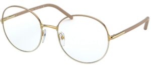 prada pr 55wv women's eyeglasses beige/white 51