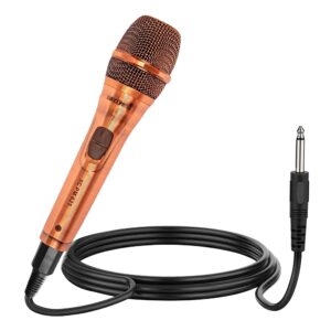 5 core karaoke microphone dynamic vocal handheld mic cardioid unidirectional microfono w on and off switch includes xlr audio cable for singing public speaking & parties pm 625