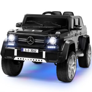 joyldias kids ride on cars, licensed mercedes-benz maybach g650s, 12v7ah battery powered toy electric car for kids with 2.4ghz remote control, 2 motors, 3 speeds, lock, music, horn, led lights, black