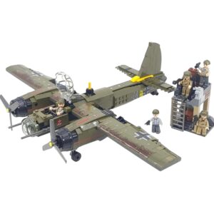 general jim's ww2 military iron empire building blocks air bomber ju88 - world war 2 aircraft fighter plane brick building set