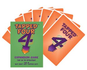 tapped four expansion card game - party game, up to 11 players - friends, family, fun, luck, laughter and nonstop entertainment