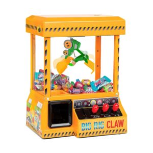 bundaloo claw machine arcade game with sound, cool fun mini candy grabber prize dispenser vending toy for kids, boys & girls (big rig claw)