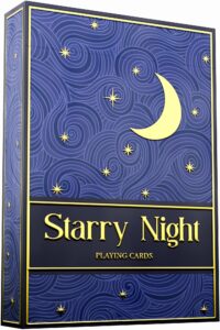 starry night playing cards | unique playing cards themed w/eye catching design | complete deck of cards w/standard playing cards | cool playing cards for adults or kids | card deck w/free ebook