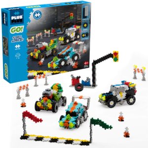 plus plus - go! street racing super set - 900 pieces - model vehicle building stem/steam toy, interlocking mini puzzle blocks for kids